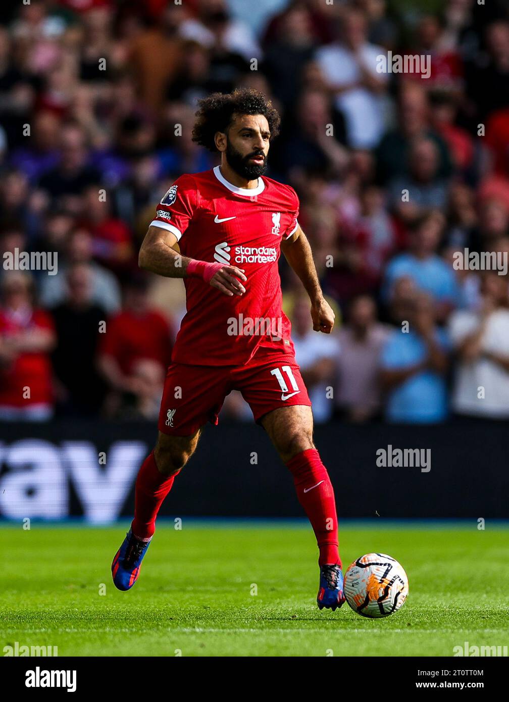 Liverpool's Mohamed Salah during the Premier League match at The AMEX ...