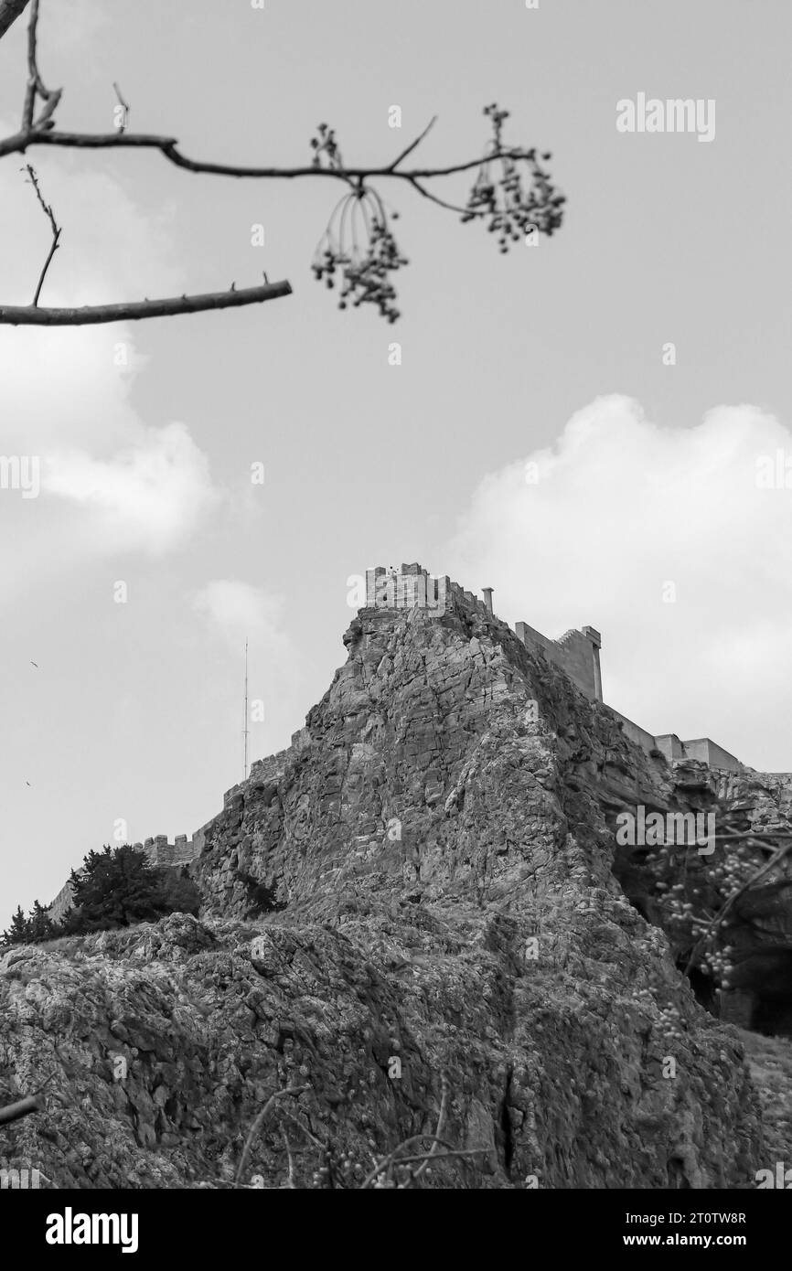 Mountain top ruins Black and White Stock Photos & Images - Alamy
