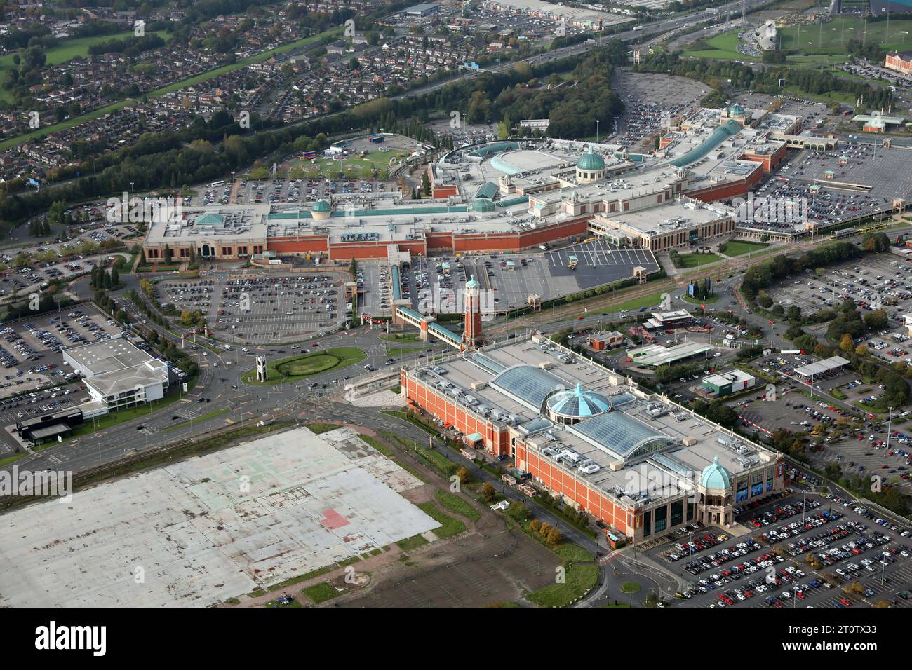 aerial view of The Trafford Centre shopping centre in Manchester, UK ...