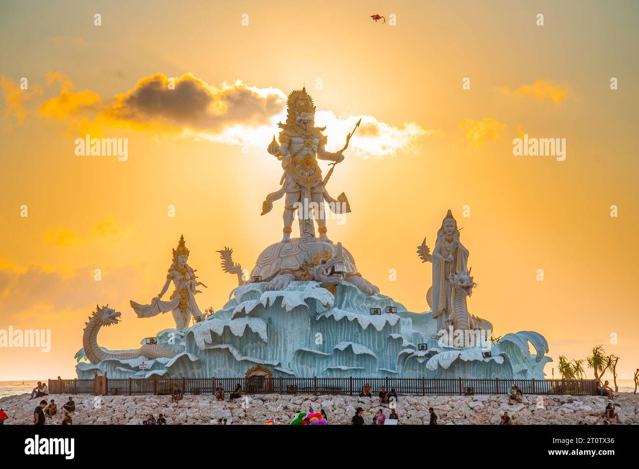 statue of Varuna (The God of Sky, Water and Ocean) in Pantai Jerman ...