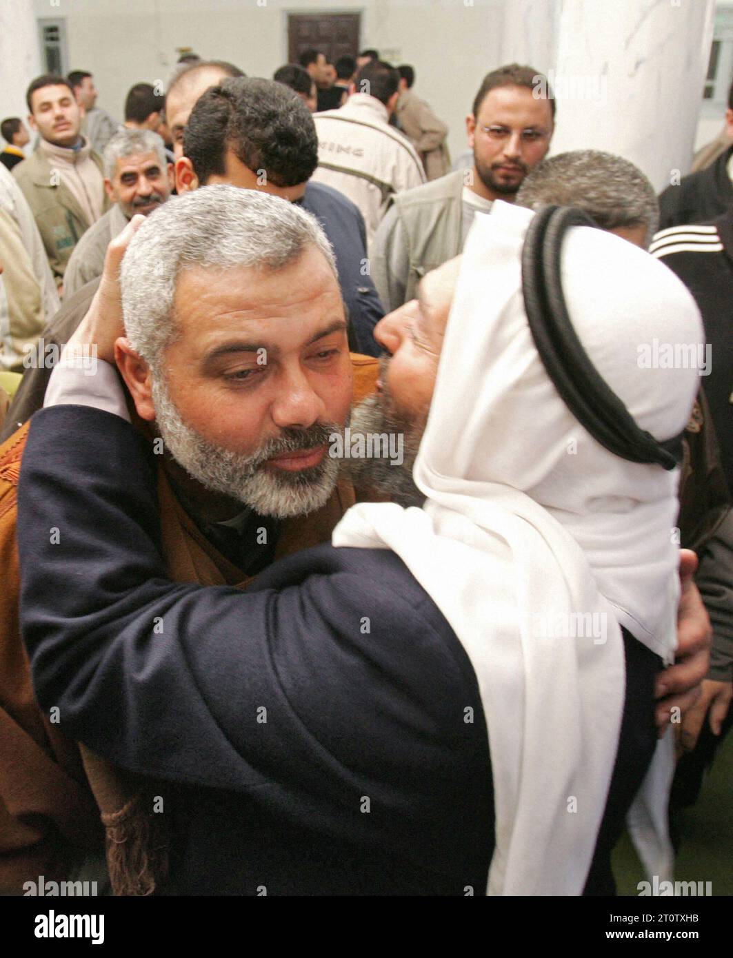 File photo - Hamas leader Ismail Haniyehh celebrates his party's ...