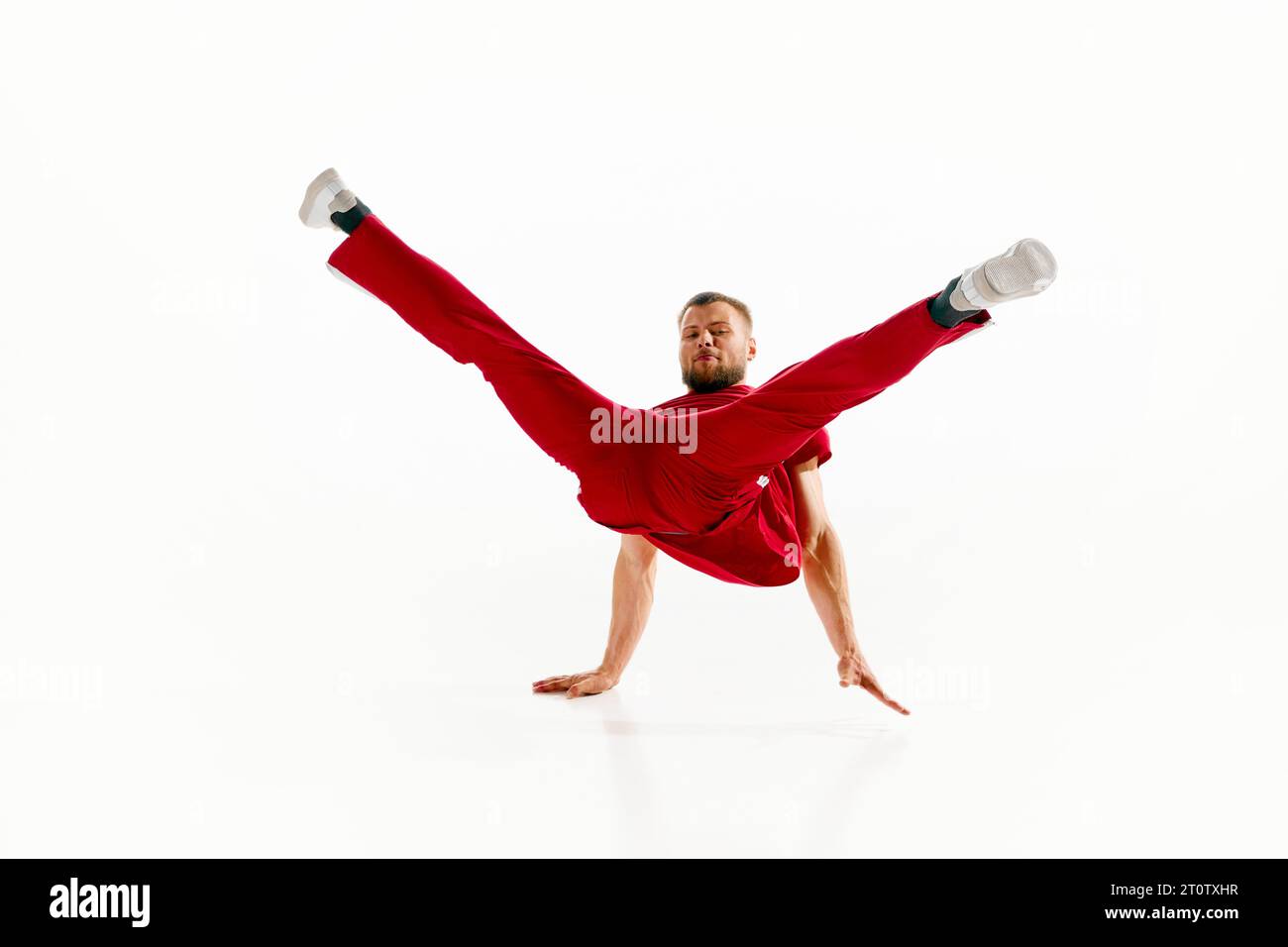 Fashionable portrait. Stylishly dressed man performing freestyle ...