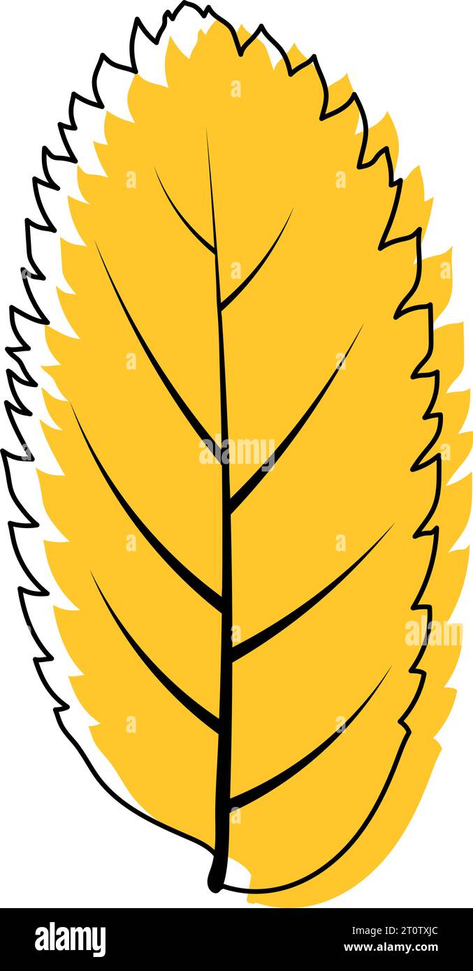 Autumn Rowan leaf. Leaf fall. Vector illustration Stock Vector Image ...