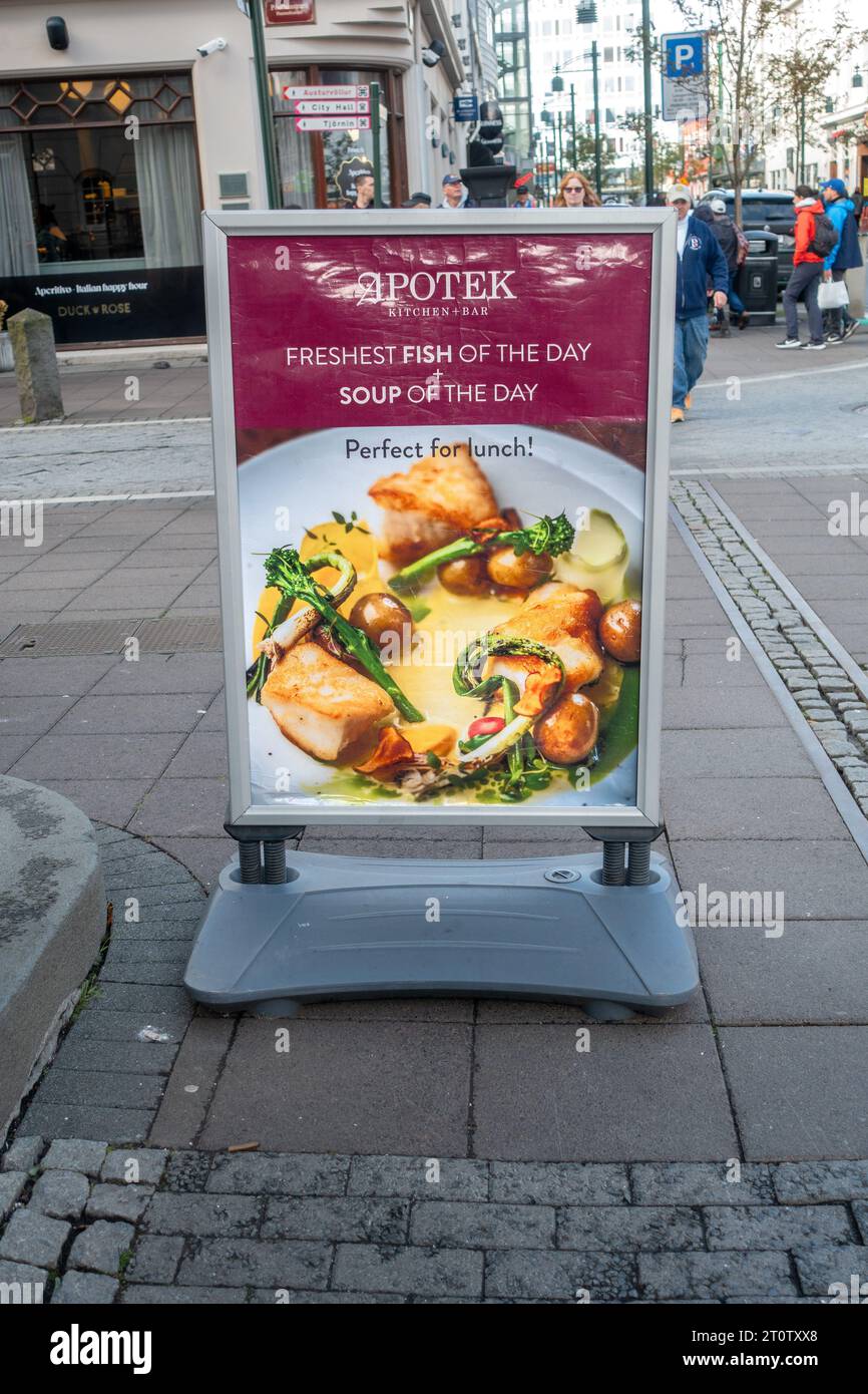 Apotek Kitchen And Bar Lunch Menu Advertising Sign Pavement Sidewalk ...