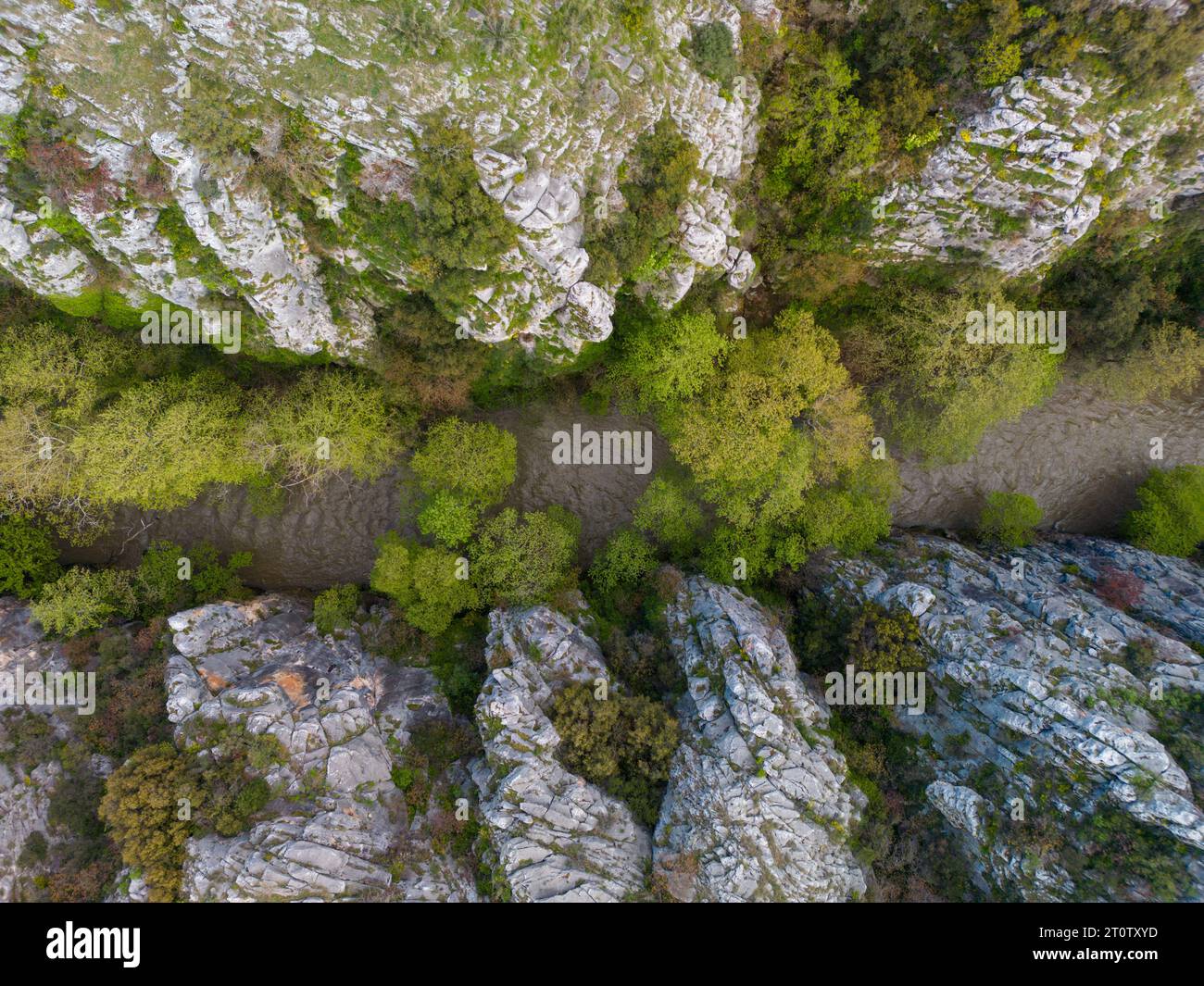Aerial top view aggitis canyon hi-res stock photography and images - Alamy
