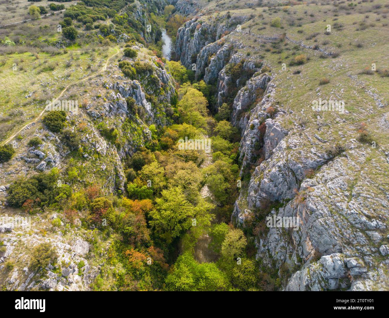 Aerial top view aggitis canyon hi-res stock photography and images - Alamy