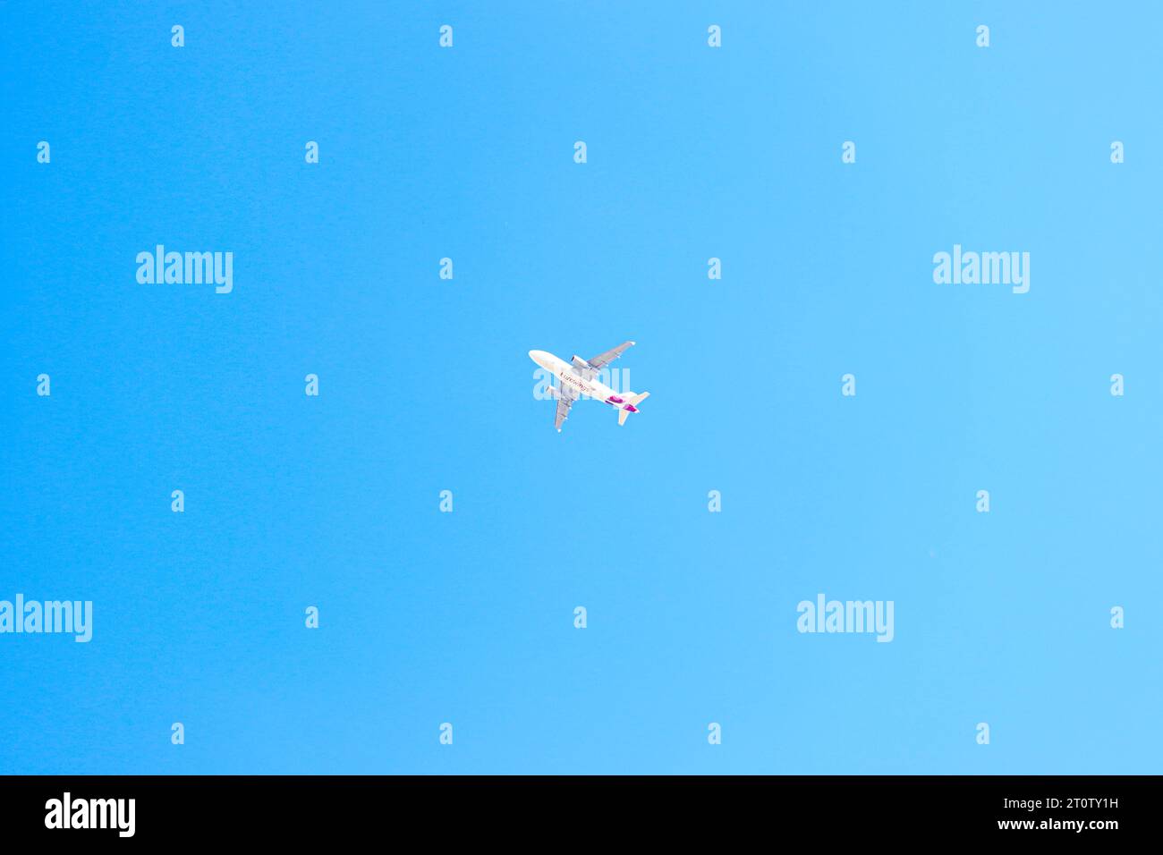 Underneath A Single Eurowings Airplane Belly A German Low Cost Carrier
