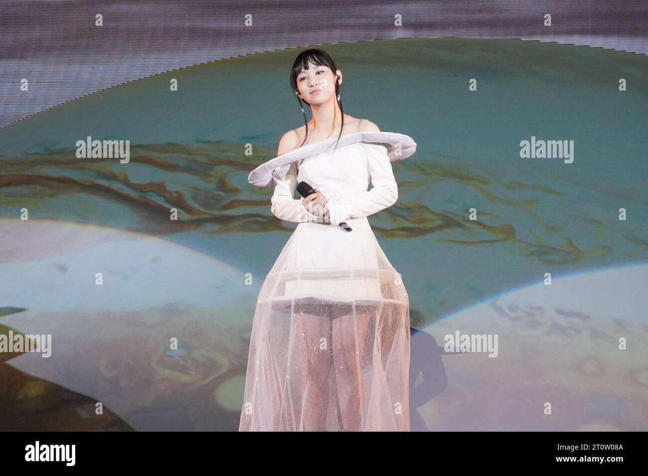 Hong Kong Chinese singer and actress Gigi Yim holds a concert in Hong ...