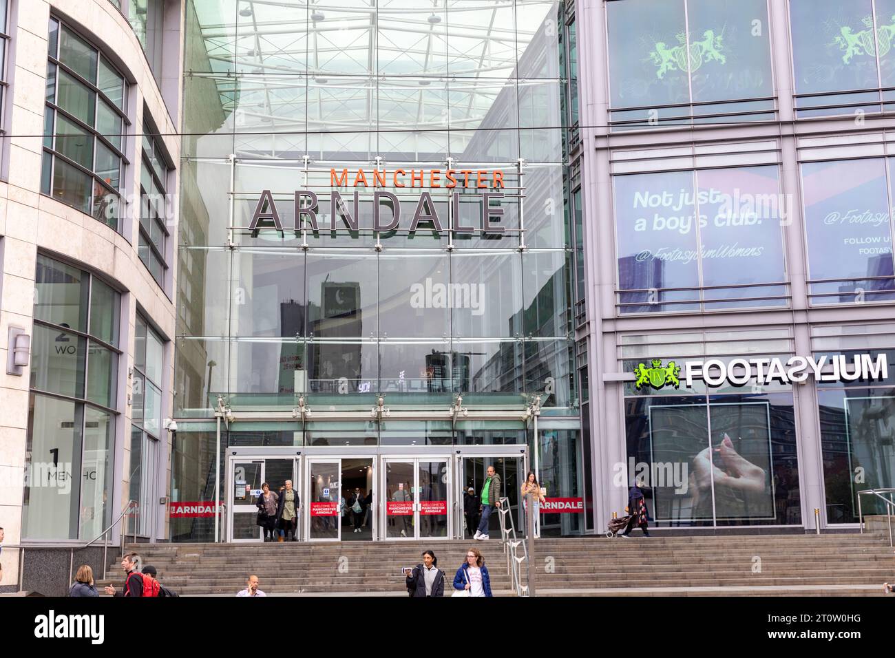 Manchester England and external view of the Arndale shopping centre ...