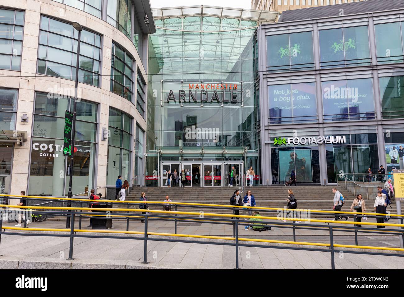 Manchester England and external view of the Arndale shopping centre ...