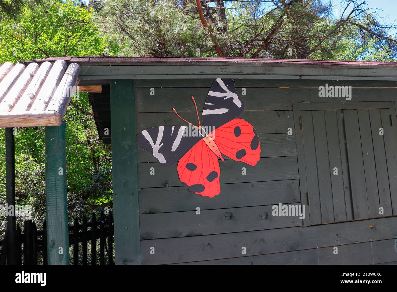 Butterfly Valley Rhodes island tourist attraction symbol at the ...