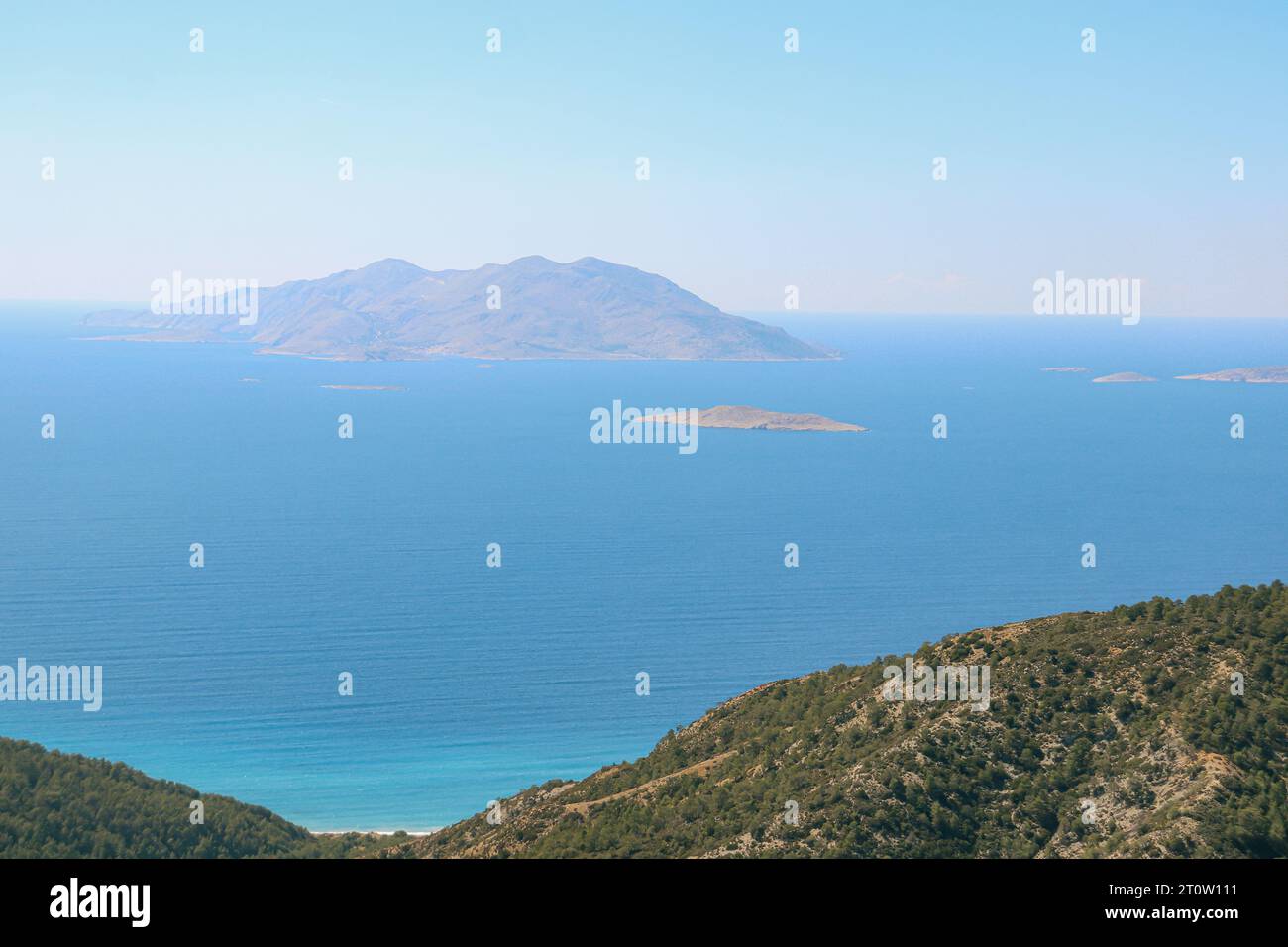 Coastal view of a Makri island, one of the Echinades, in the Ionian ...