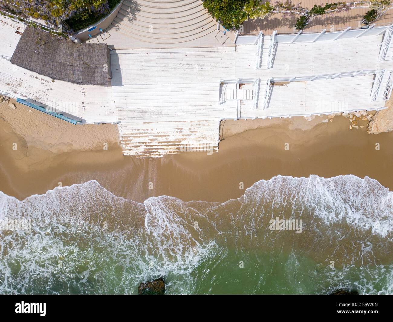 A stunning view of an exclusive residential complex nestled by the sea ...