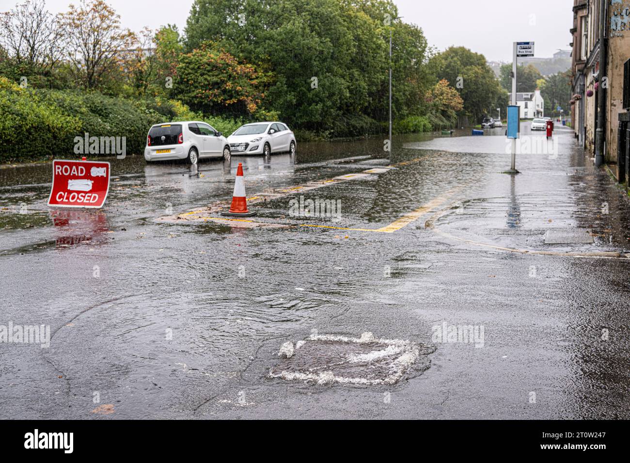 Flooded Roads as a result of heavy rainfall Stock Photo - Alamy