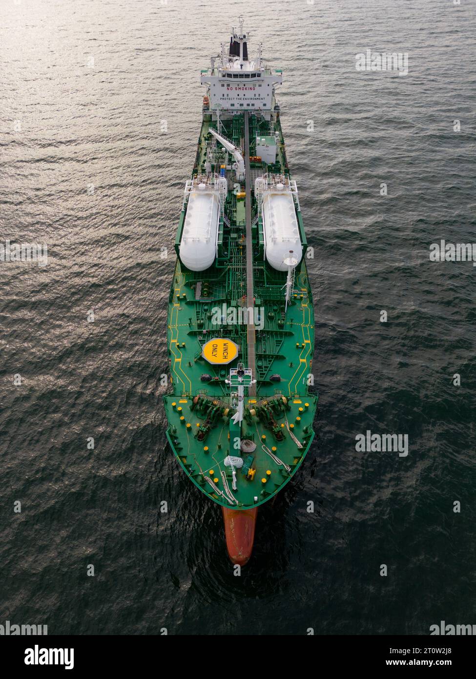 Aerial top view oil ship tanker carrier oil on the sea Stock Photo - Alamy