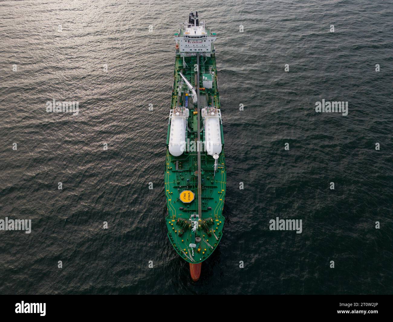 Aerial top view oil ship tanker carrier oil on the sea Stock Photo - Alamy