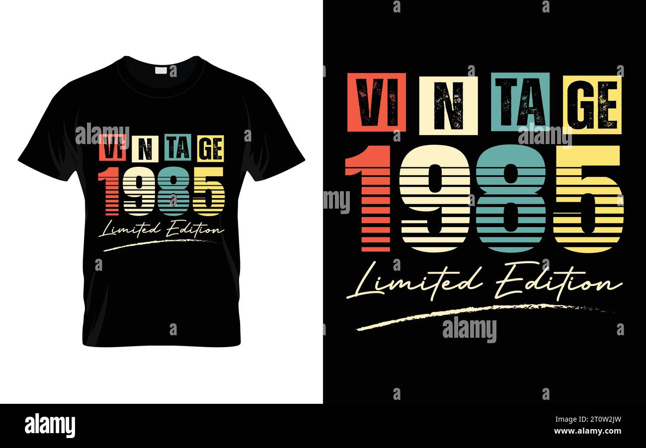Vintage 1985 Limited Edition Happy Birthday living legend t shirt Stock ...