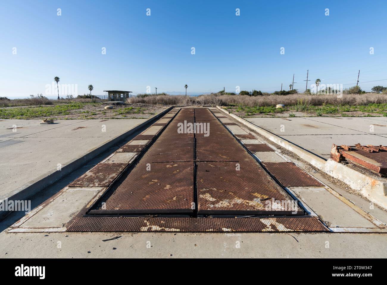 Old missile silo at Whites Point Nature Preserve Park in Los Angeles ...
