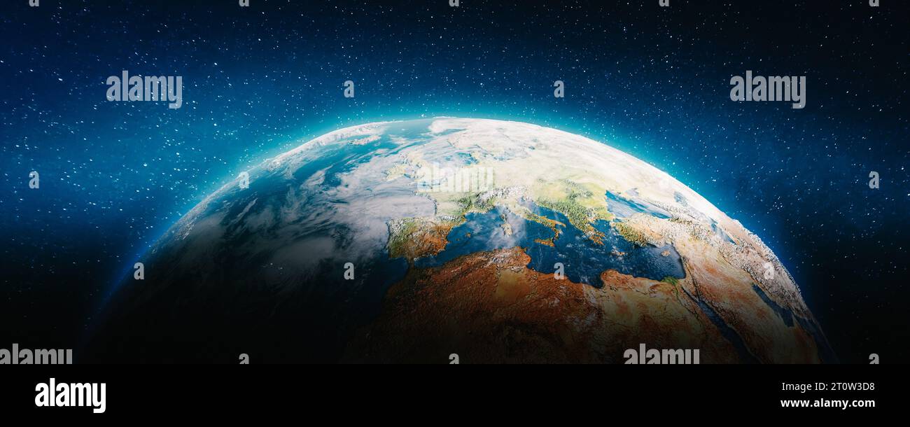 Planet Earth - Europe. Elements of this image furnished by NASA. 3d ...