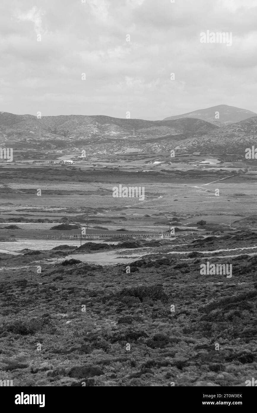 Nature outdoors field at the countryside of Rhodes island, Greece in ...