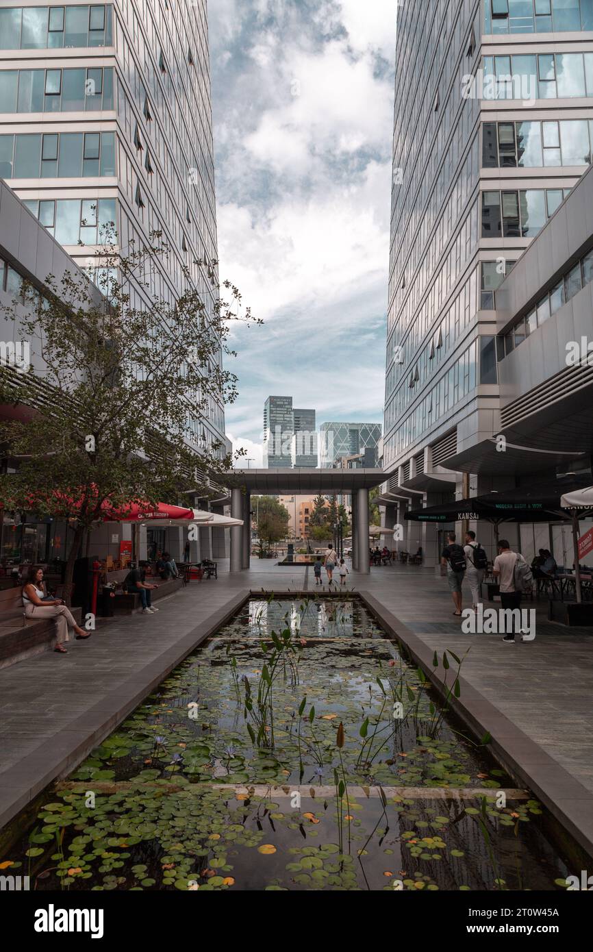 Tel Aviv, Israel - October 4, 2023: Modern skyscrapers in the financial ...