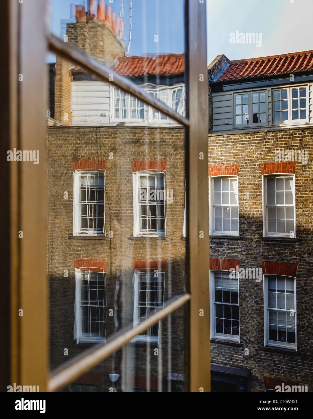 Window reflections at Gagosian's presentation of early works by Christo ...