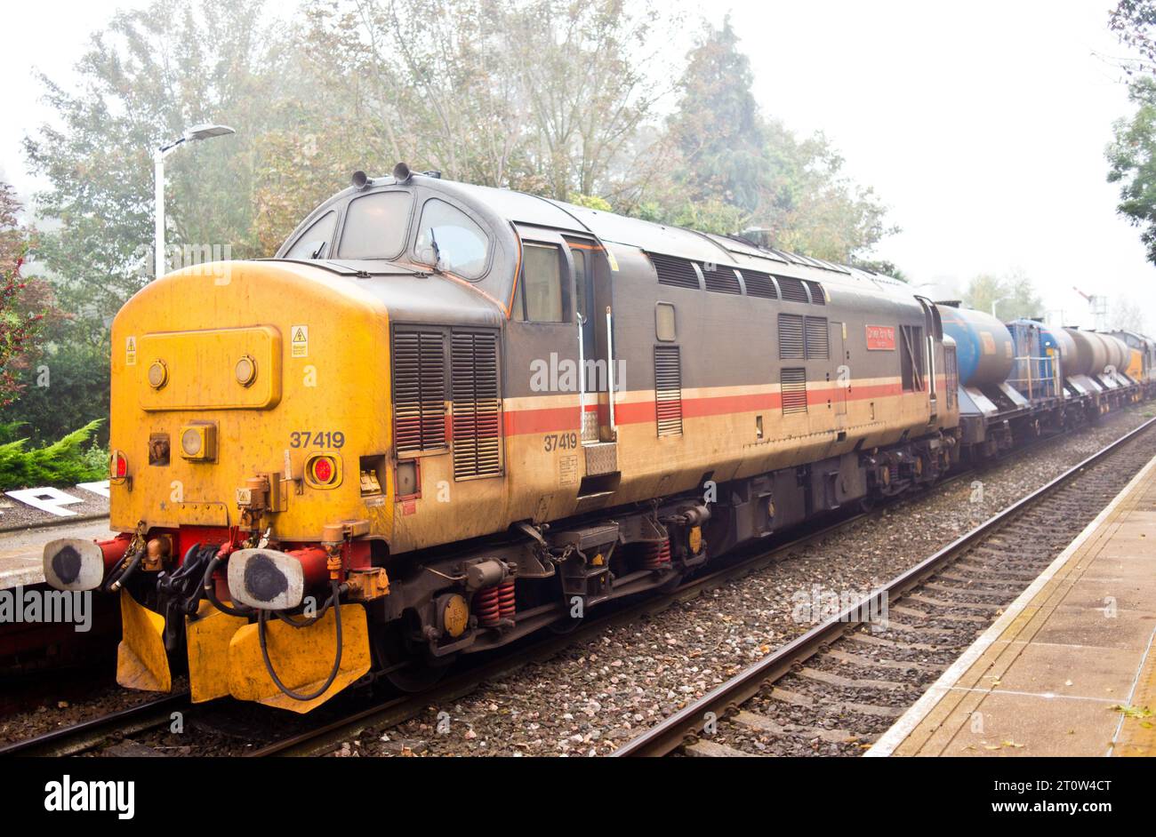 Rail Head Treatment Train pauses at Poppleton Railway Station, North ...