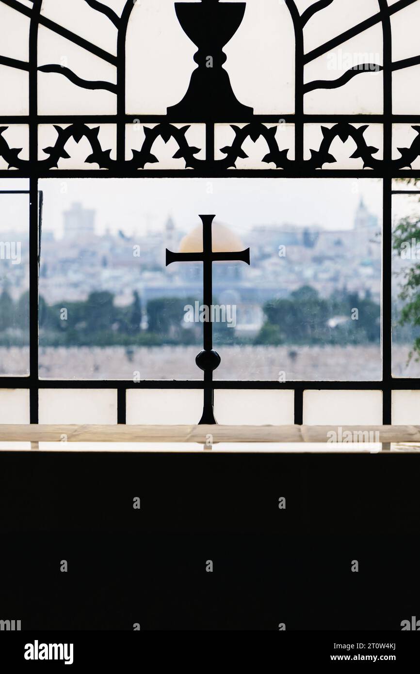 Roman Catholic church Dominus Flevit. Mount of Olives, Jerusalem ...