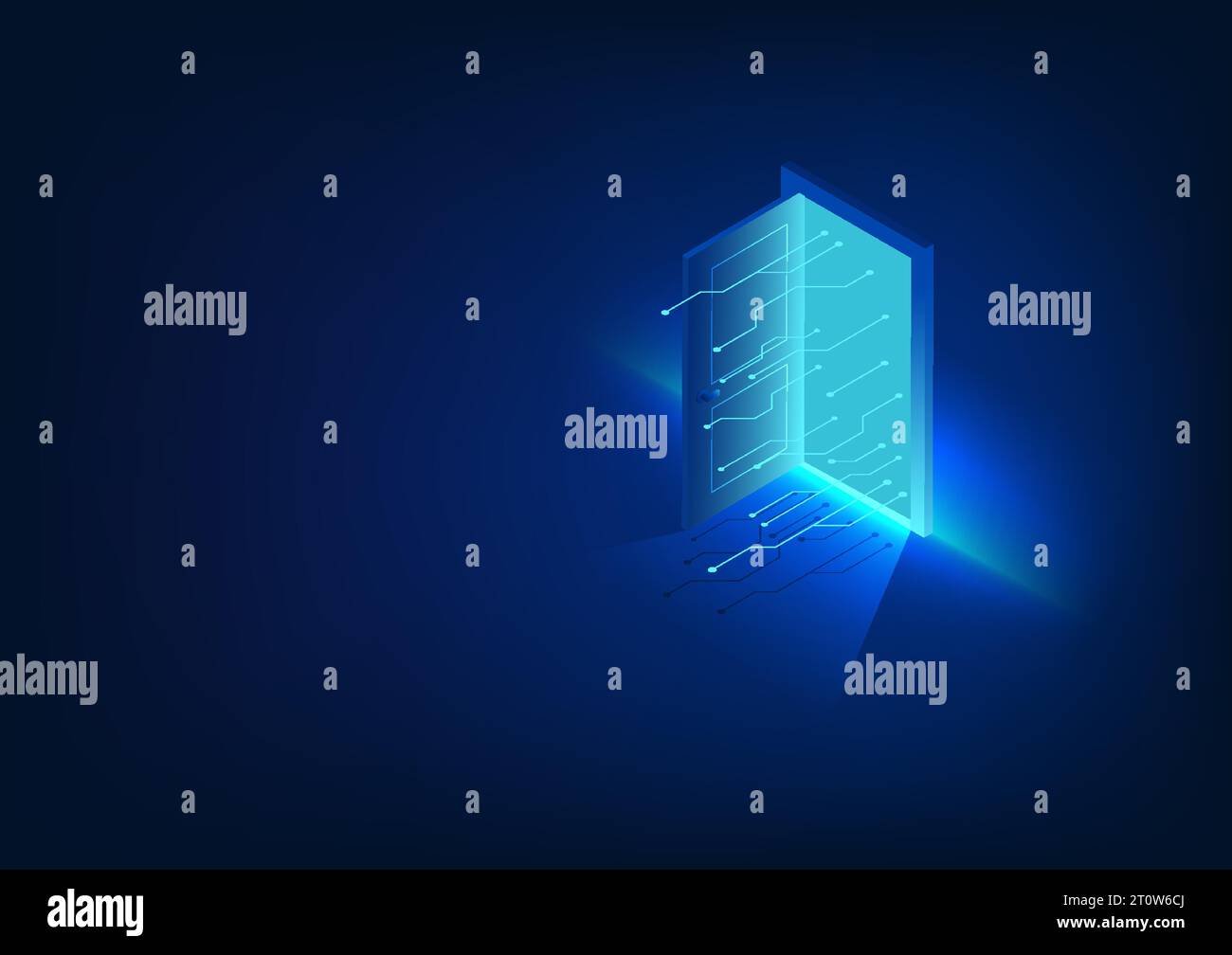 Door to the world of technology The door that was opened in front was a ...