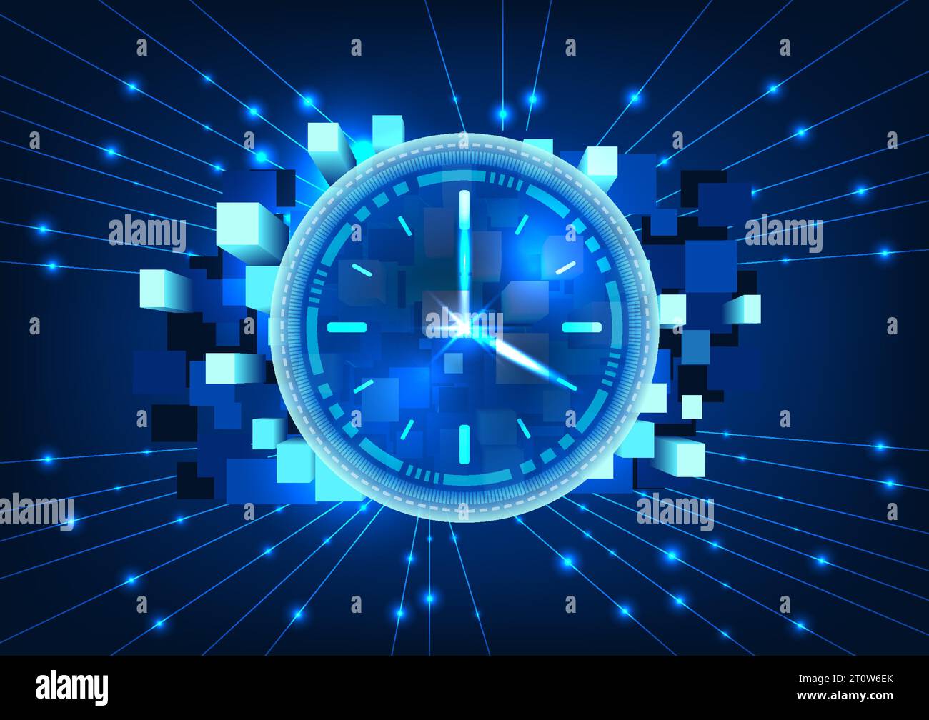 Time technology The watch is in a technological circle, the back is a ...