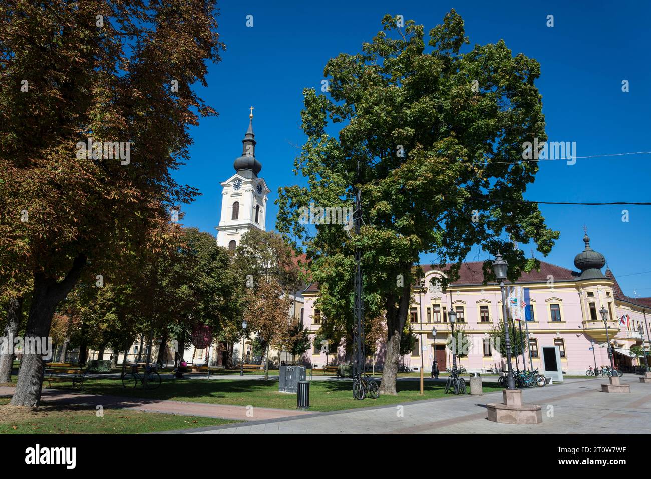 Baroque city centre, Vinkovci, Eastern Slavonia, Croatia Stock Photo ...