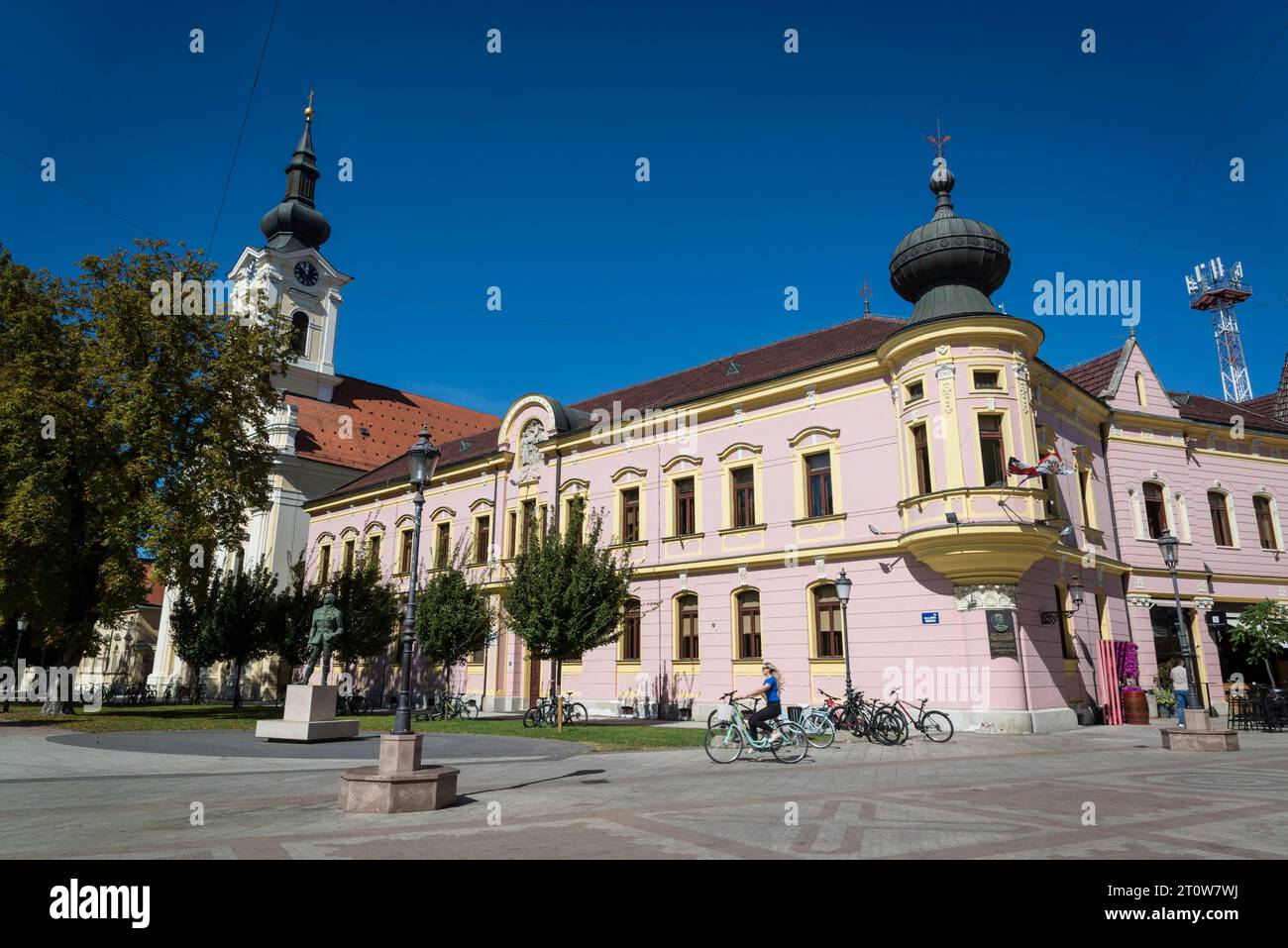 Baroque city centre, Vinkovci, Eastern Slavonia, Croatia Stock Photo ...