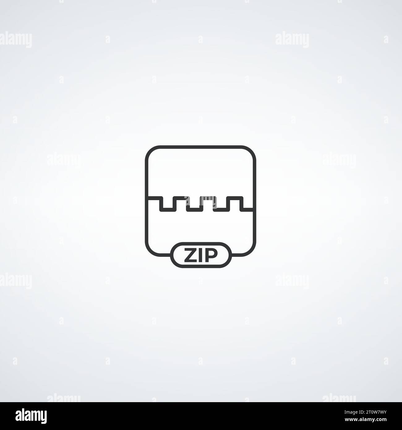 Compressed archive ZIP file document icon. ZIP file symbol. Stock ...