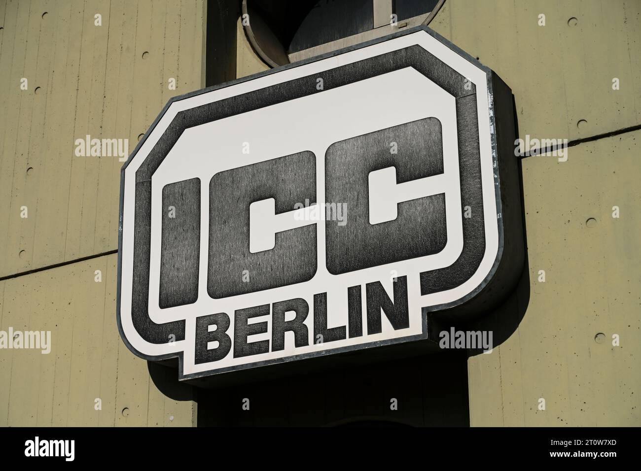 ICC Logo am Parkhaus, Messedamm, Westend, Charlottenburg, Berlin ...