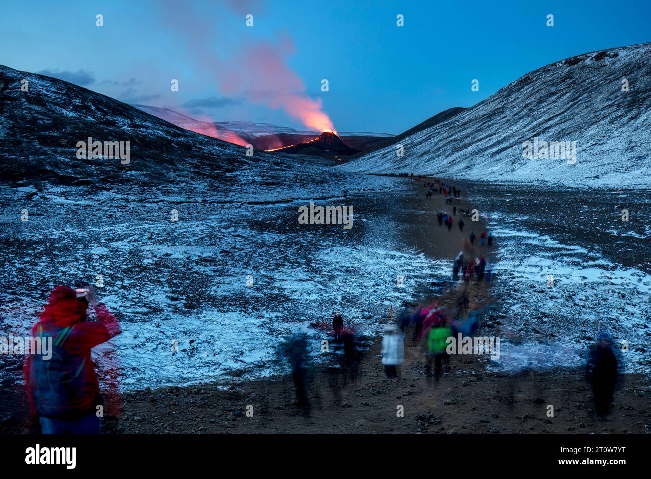 Volcanic eruption in Iceland Stock Photo - Alamy