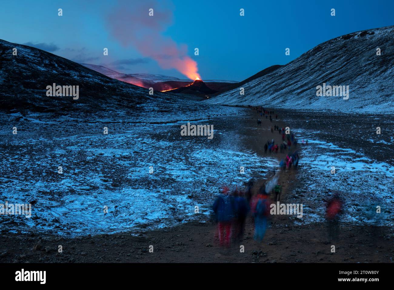 Volcanic eruption in Iceland Stock Photo - Alamy