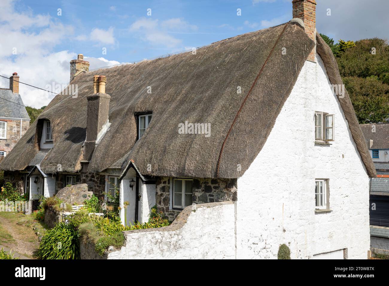 Thatched cottages at cadgwith hi-res stock photography and images - Alamy