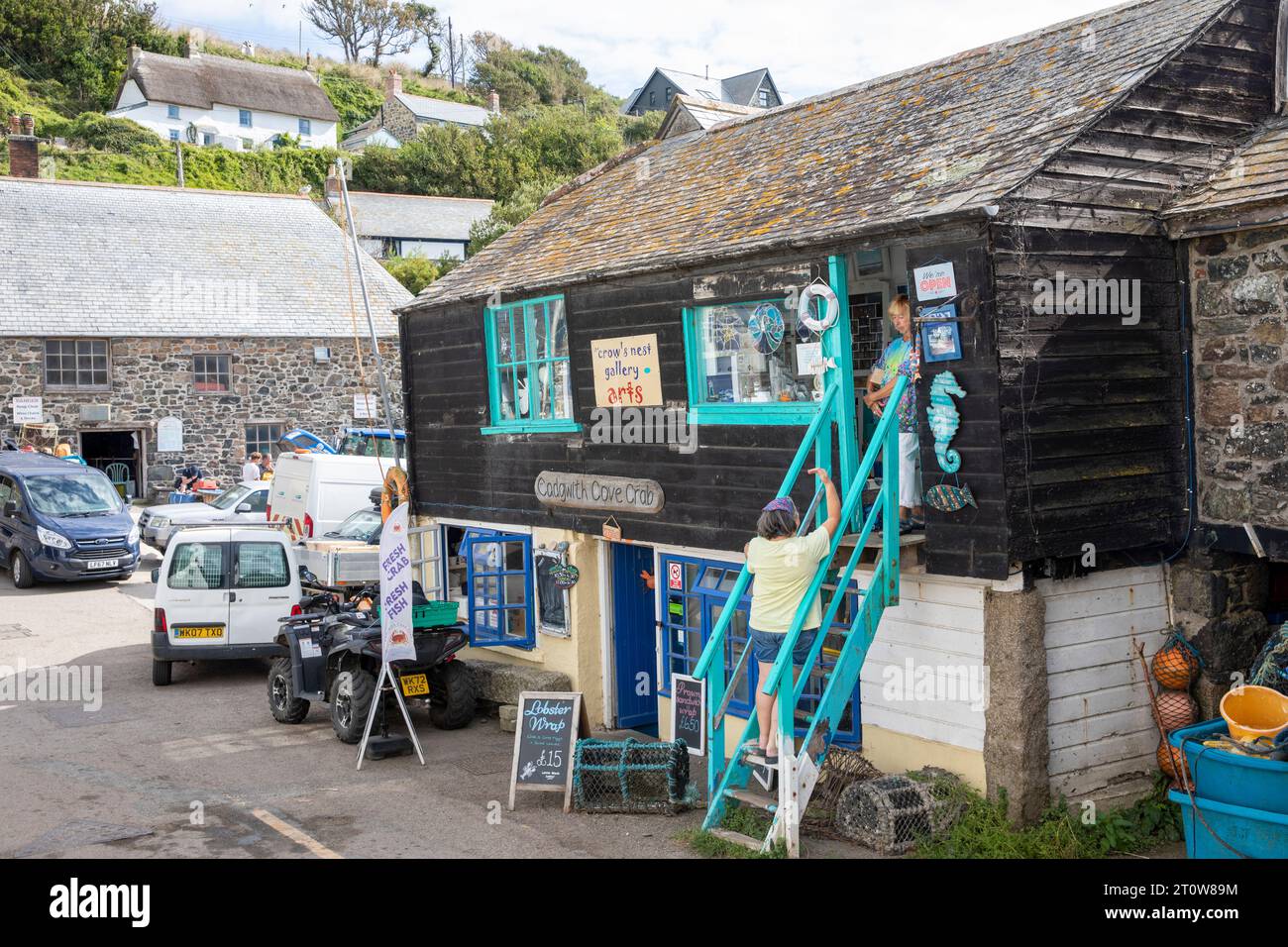 Cadgwith Cornwall and shop selling fish crab food and snacks,Cornwall ...