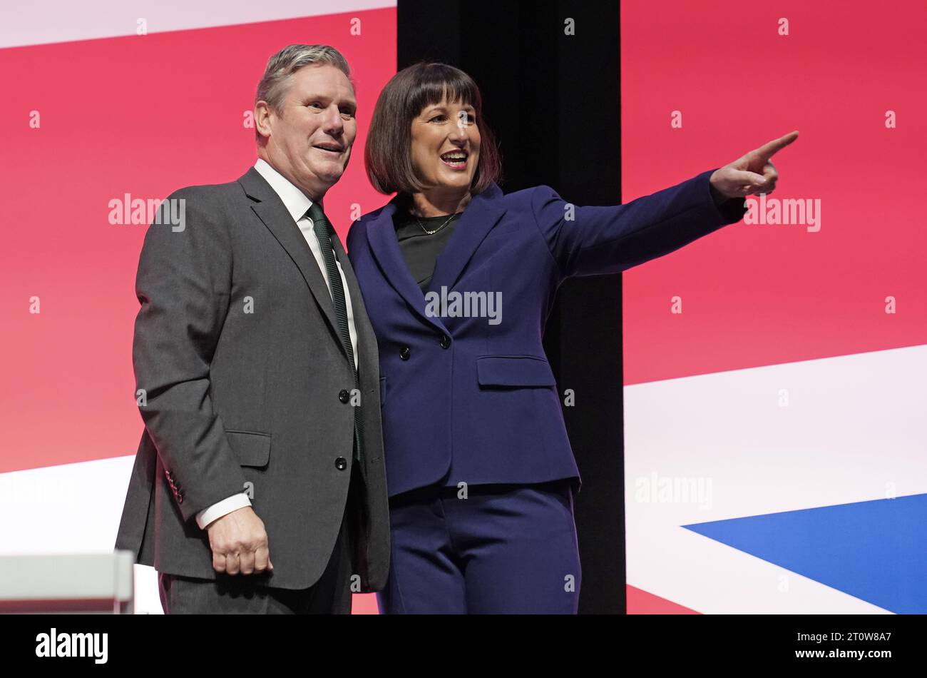 Shadow chancellor Rachel Reeves with party leader Sir Keir Starmer ...