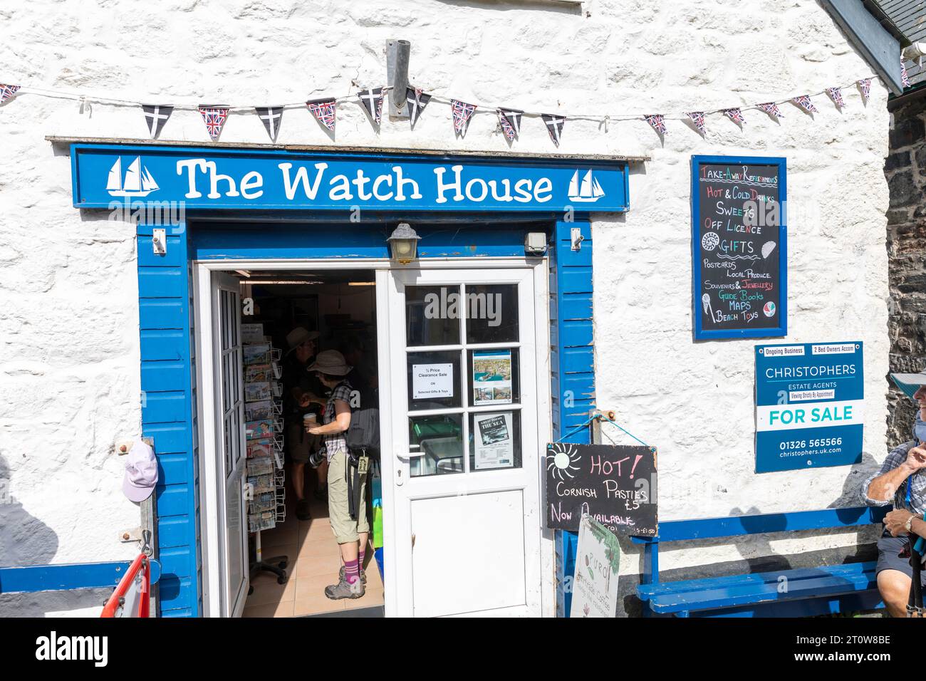 Cadgwith village Cornwall on the Lizard Peninsula and The Watch House ...
