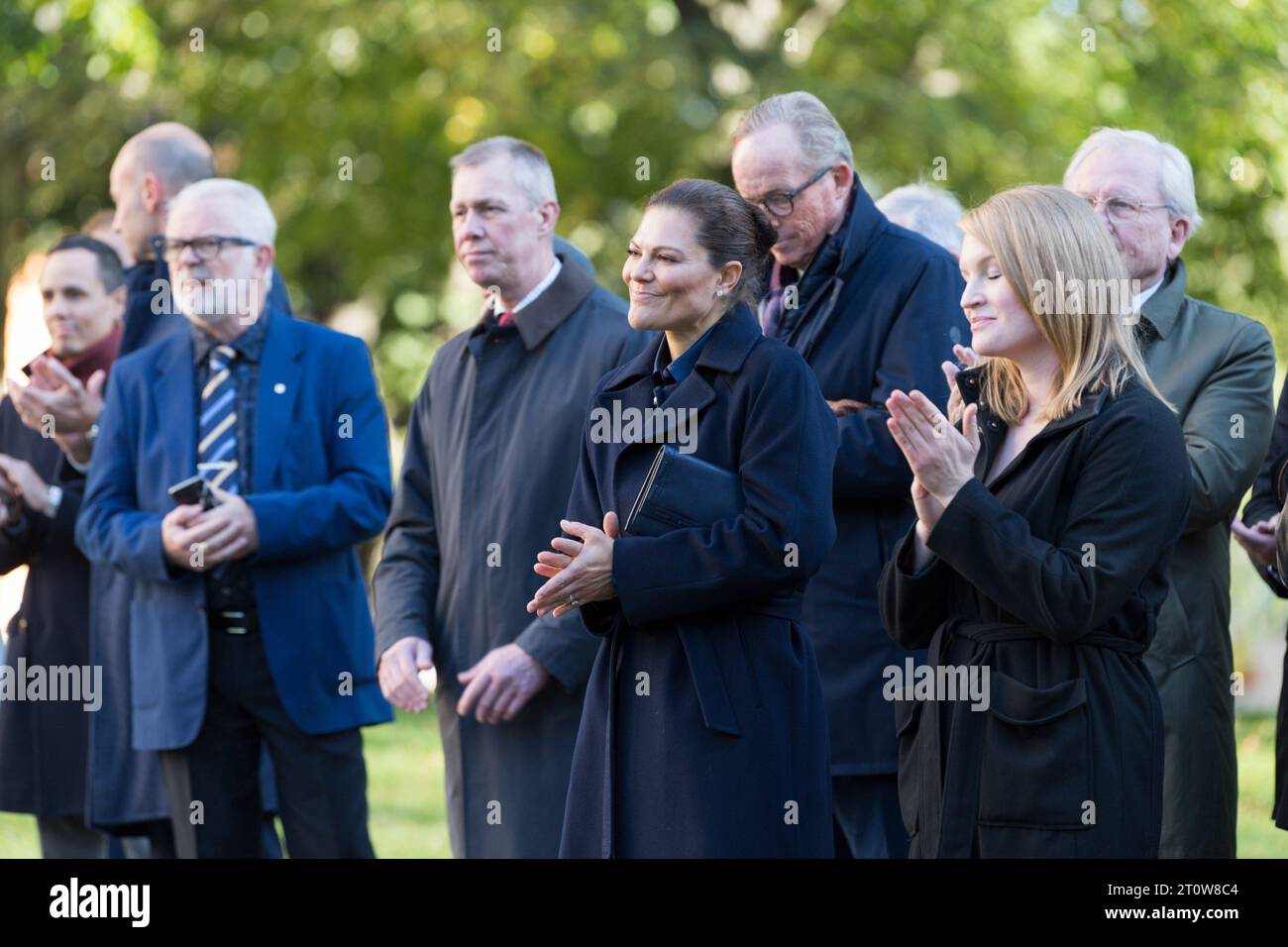 Sweden's Crown Princess Victoria at the unveiling of a memorial stone ...