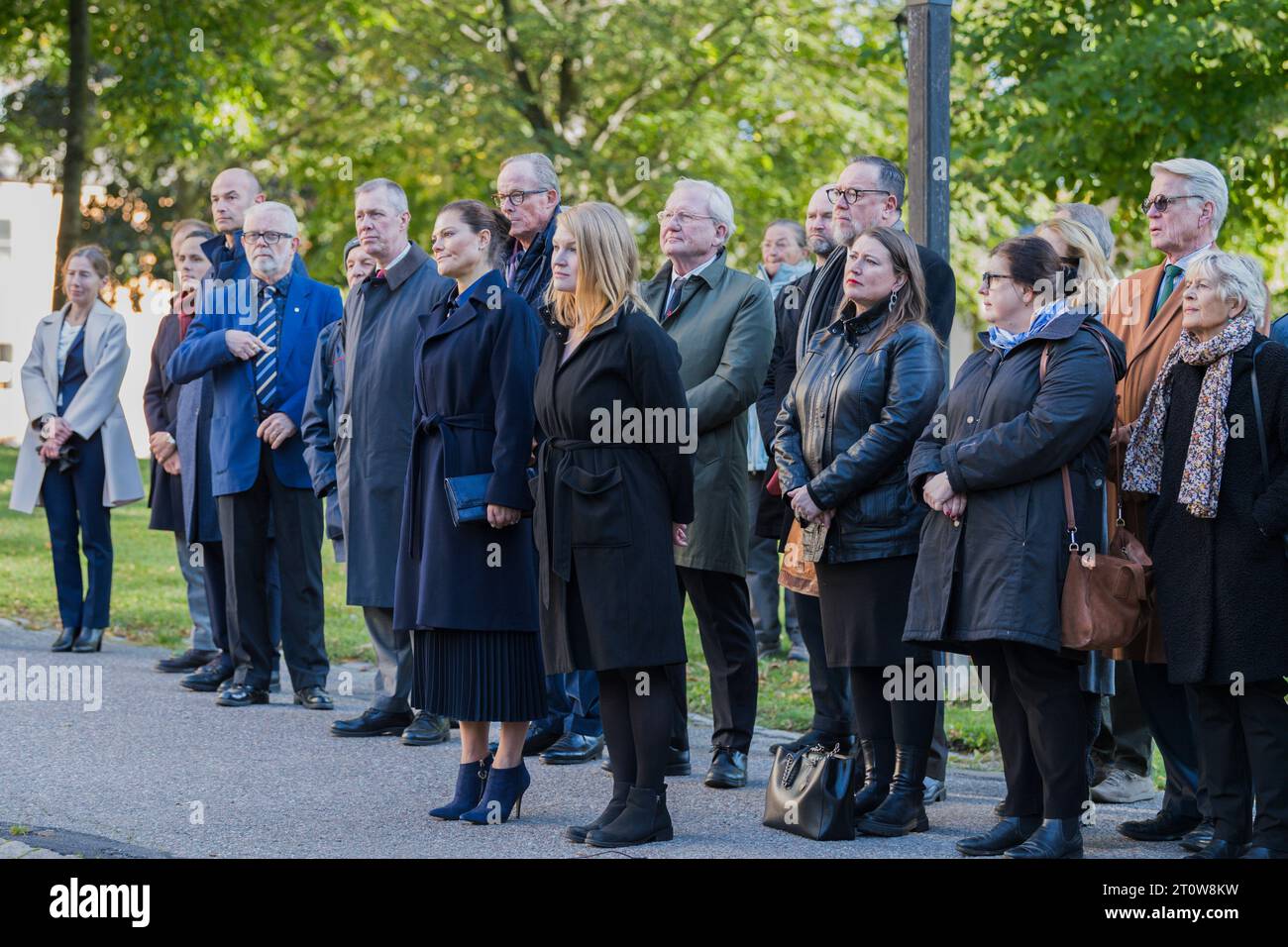 Sweden's Crown Princess Victoria at the unveiling of a memorial stone ...