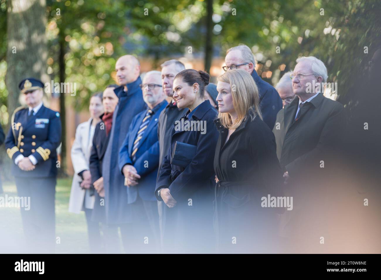 Sweden's Crown Princess Victoria at the unveiling of a memorial stone ...