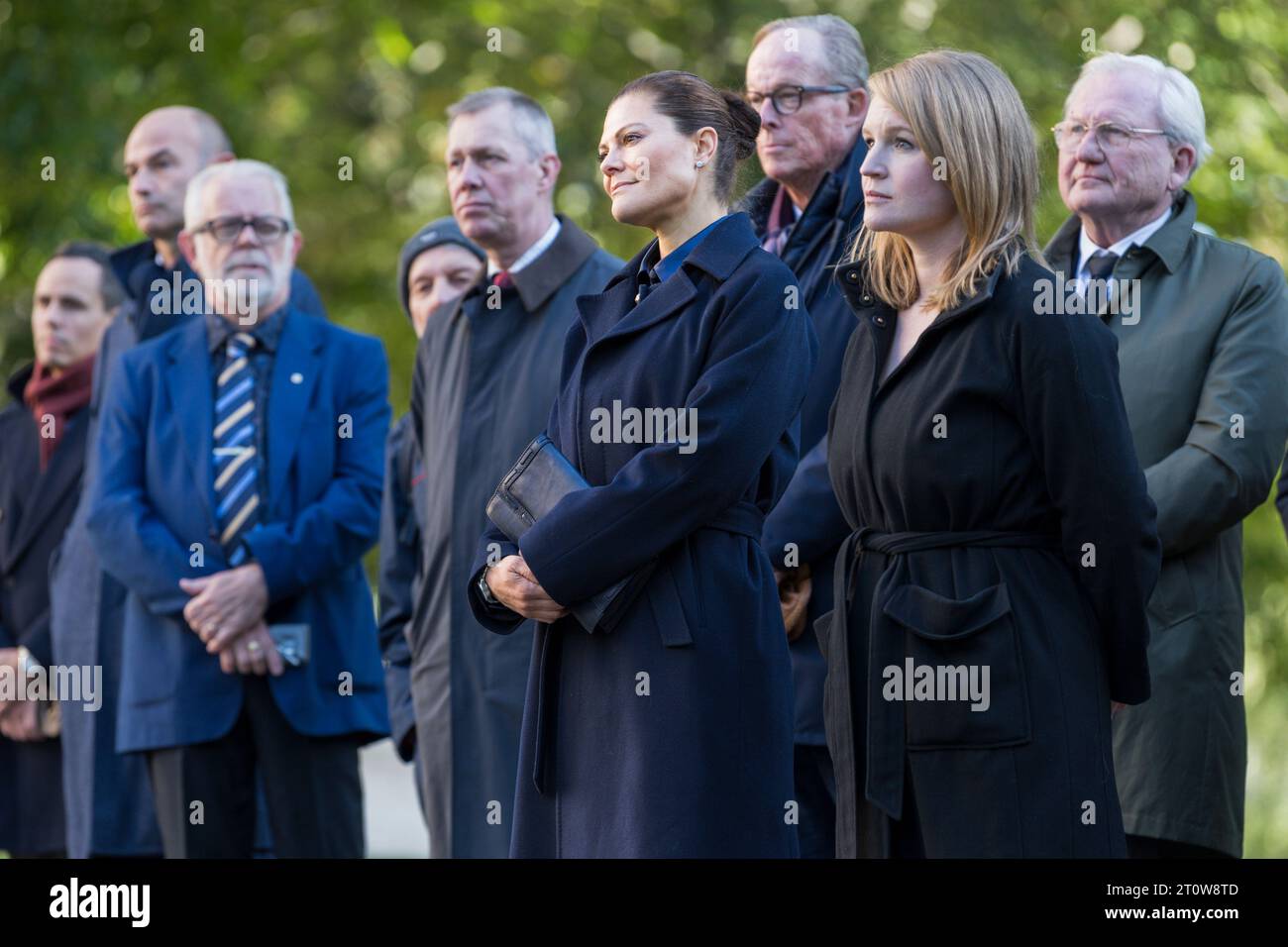 Sweden's Crown Princess Victoria at the unveiling of a memorial stone ...