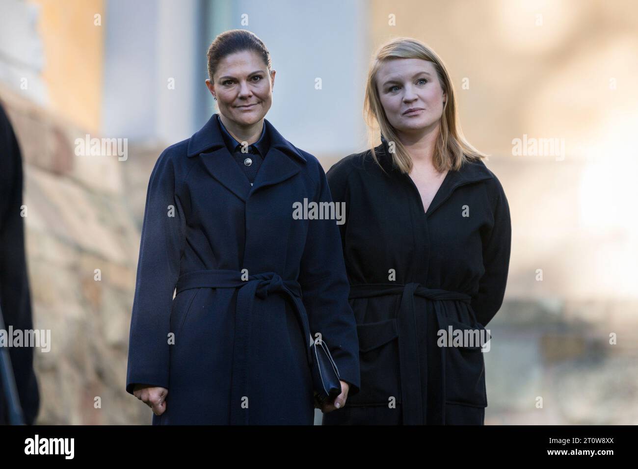 Sweden's Crown Princess Victoria at the unveiling of a memorial stone ...