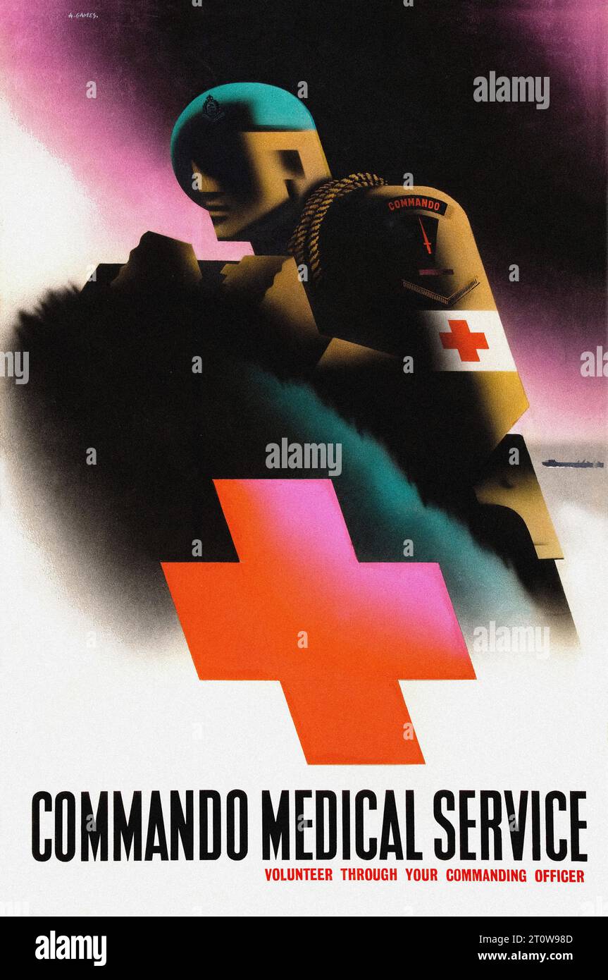 British propaganda , World War II era - “Commando Medical Service ...