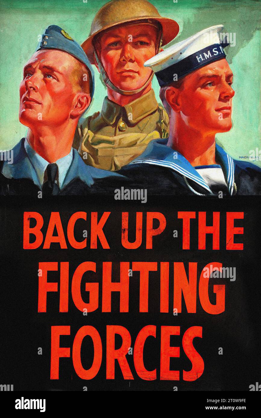 British propaganda , World War II era - “BACK UP THE FIGHTING FORCES ...