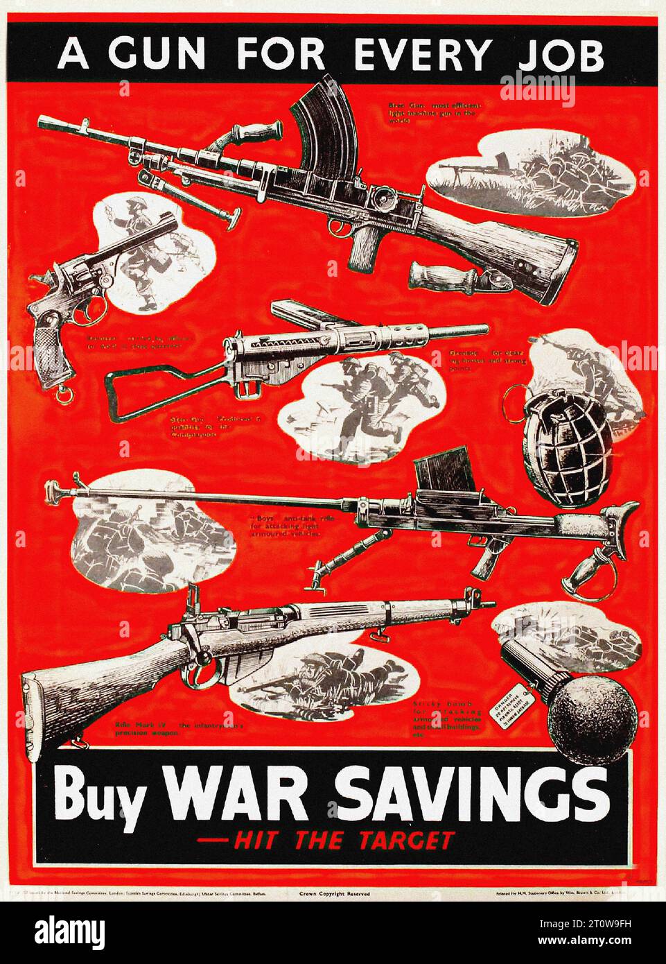 British propaganda , World War II era - “A GUN FOR EVERY JOB - BUY WAR ...