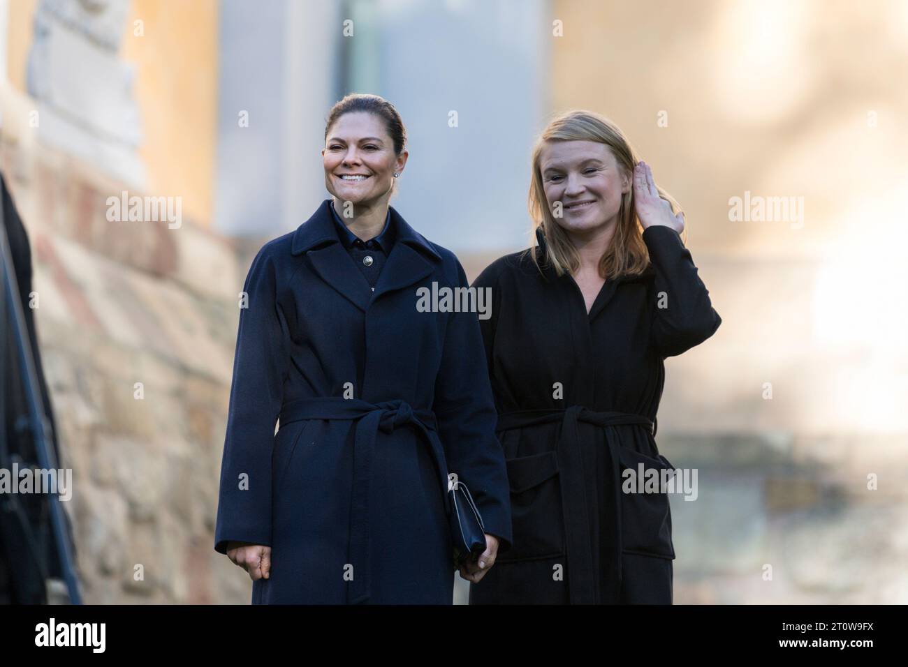 Sweden's Crown Princess Victoria at the unveiling of a memorial stone ...