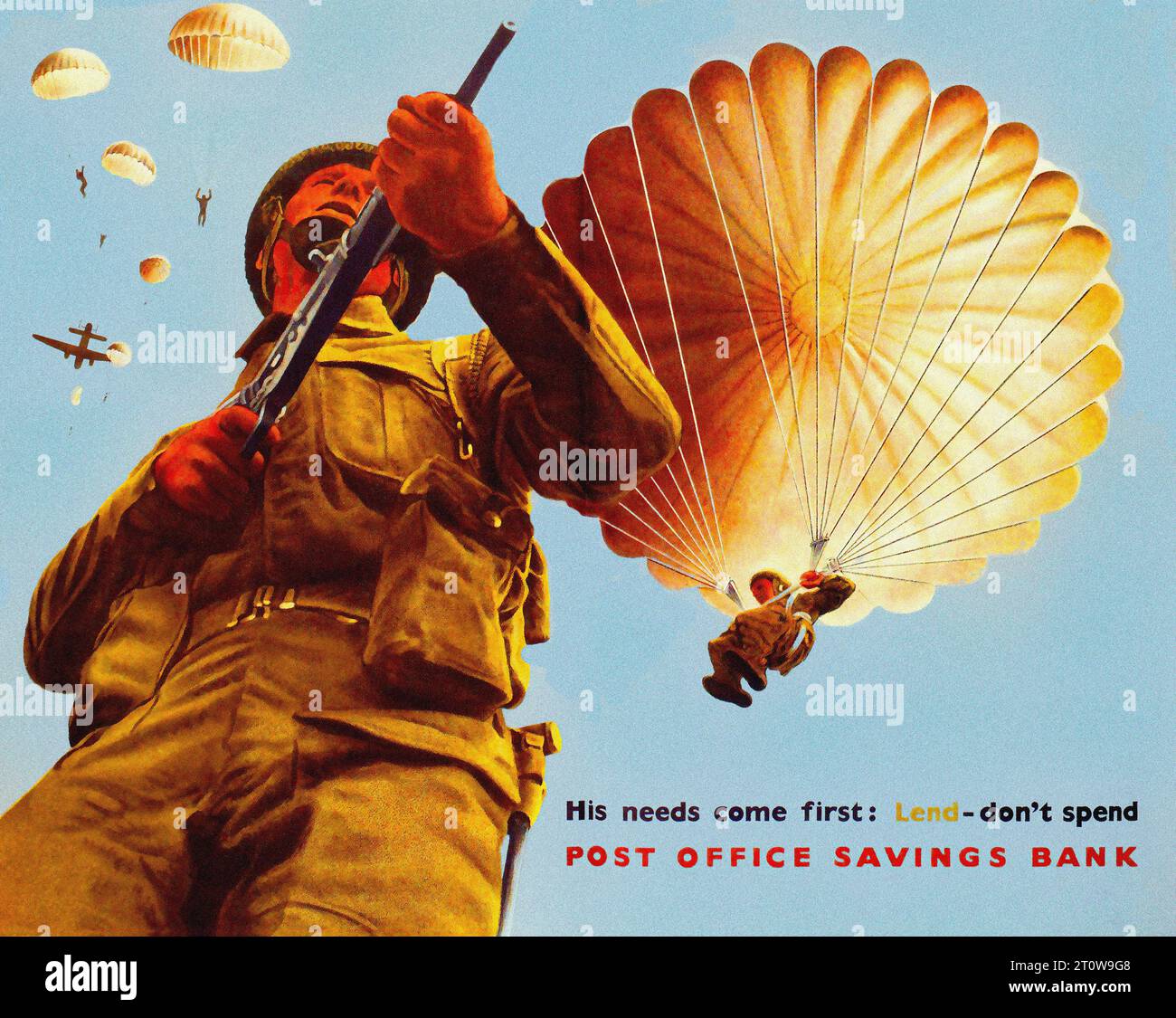 British propaganda , World War II era - “His needs come first: Lend ...